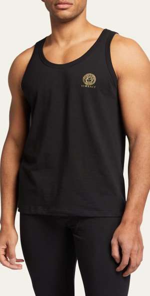 Versace - Men's Solid Medusa Head Tank Top