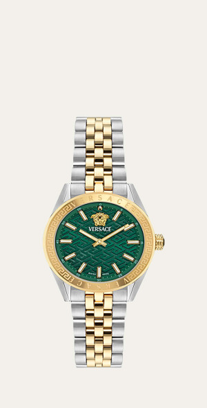 Versace - V-Code Greca Two-Tone Bracelet Watch, 36mm