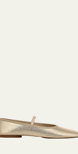 Vince - Metallic Mary Jane Ballerina Flats