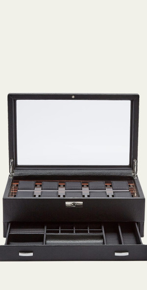 WOLF - Roadster 10-Piece Watch Box with Drawer