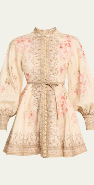 Zimmermann - Illuminate Buttoned Mini Dress