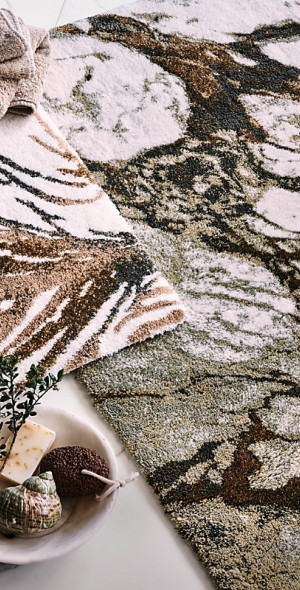 Abyss - Calacata Olive Bath Rug