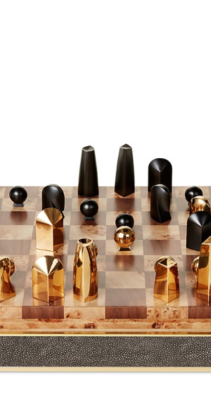 Aerin - Faux Shagreen Chess Set