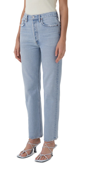 Agolde - 90's Pinch Waist High Rise Straight Jeans in Focus