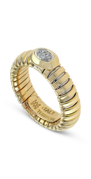 Alberto Milani - 18K Yellow Gold ViaGiardino Diamond Cluster Ring