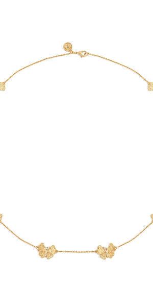 Anabel Aram - Butterfly Station Necklace in 18K Gold Plated, 20