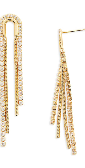 Aqua - Arched Linear Earrings