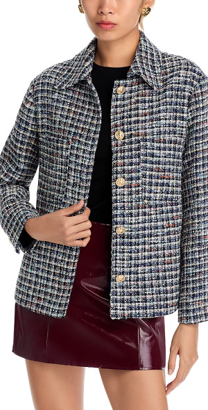 Aqua - Collared Tweed Jacket