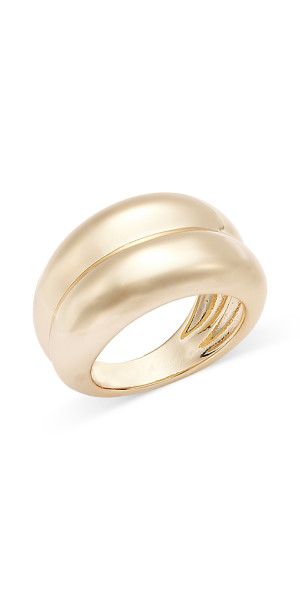 Aqua - Double Puff Band Ring