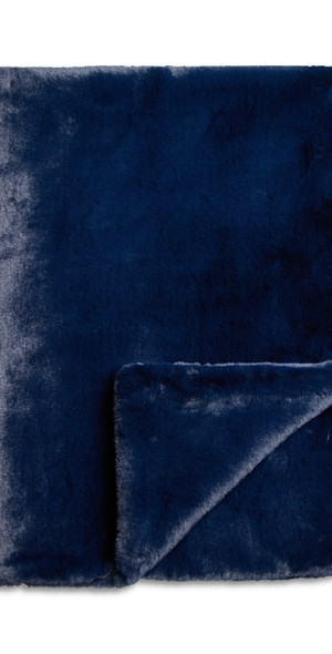 Aqua - Double Sided Rex Rabbit Faux Fur Throw