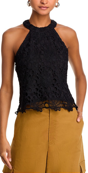 Aqua - Lace Halter Top