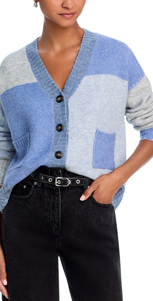 Aqua - Patchwork Cardigan