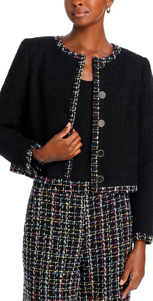 Aqua - Tweed Trim Blazer