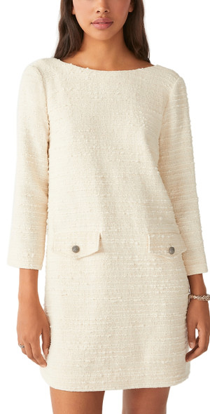 Ba & sh - ba & sh Auxane Tweed Long Sleeve Mini Dress