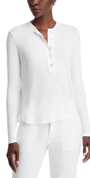 Bella Dahl - Long Sleeve Wide Placket Henley Top