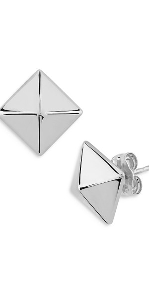 Bloomingdale's - Fine Collection Sterling Silver Pyramid Studs