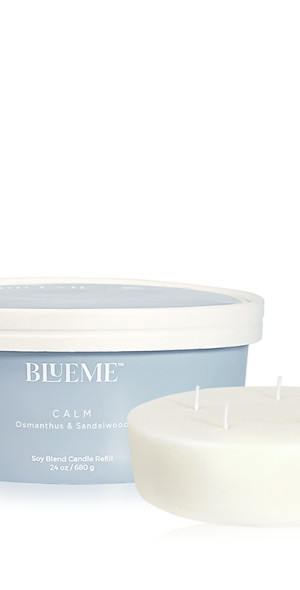 Blueme - Calm Osmanthus & Sandalwood Large Recandle, 24 oz.