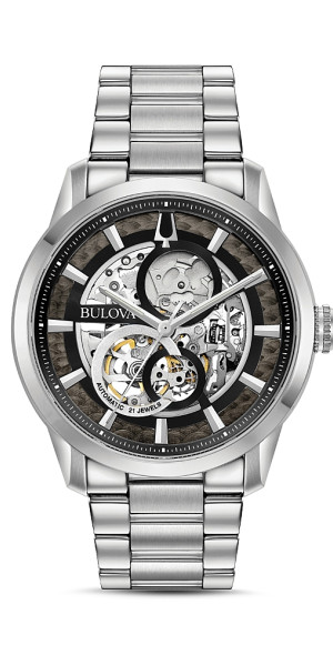Bulova - Sutton Stainless Steel Skeleton Watch, 43mm