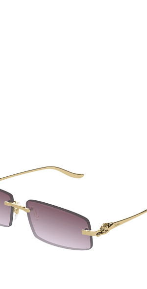 Cartier - Panthere Rimless Rectangle Sunglasses, 58mm