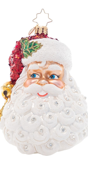 Christopher Radko - Sparkling Santa Face Ornament