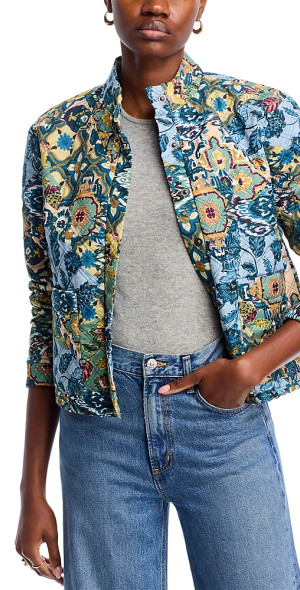 Cupio - Snap Front Quilted Jacket