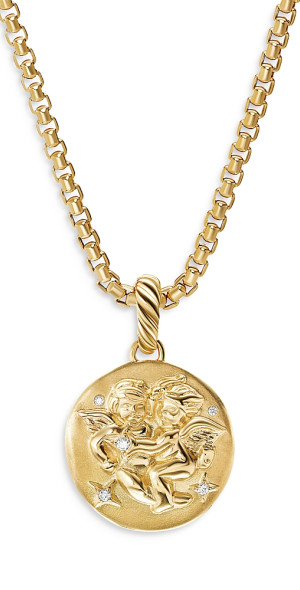 David Yurman - 18K Yellow Gold Diamond Gemini Amulet Pendant