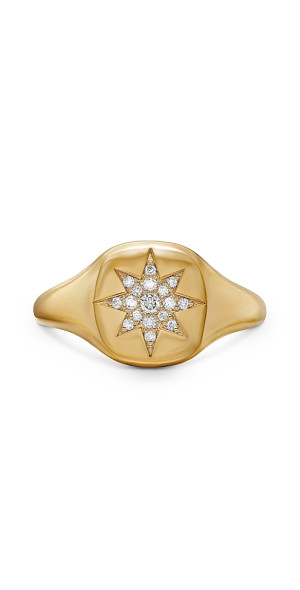 David Yurman - Cable Collectibles Compass Mini Pinky Ring in 18K Gold ...