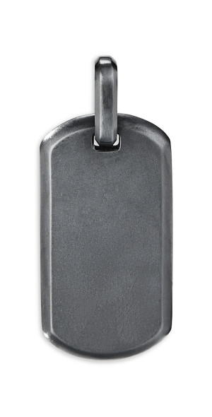David Yurman - Men's Chevron Tag in Black Titanium, 35mm