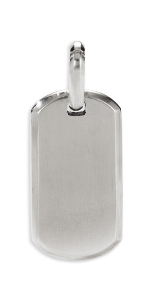 David Yurman - Men's Chevron Tag in Sterling Silver, 27mm