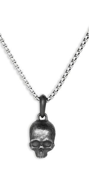 David Yurman - Sterling Silver Memento Mori Skull Amulet