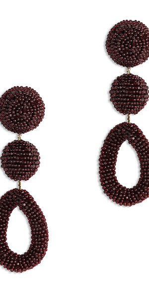 Deepa By Deepa Gurnani - Deepa by Deepa Gurnani Laylin Color Beaded Triple Drop Earrings