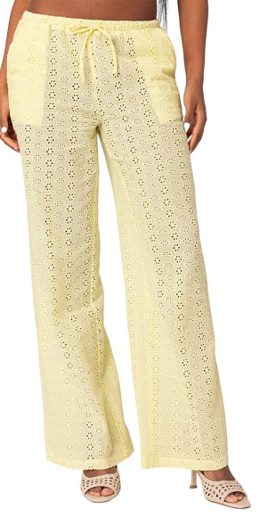 Edikted - Lemon Lacey Cotton Pants