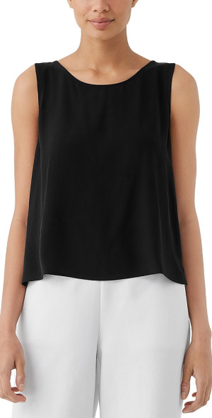 Eileen Fisher - Silk Ballet Neck Shell Top