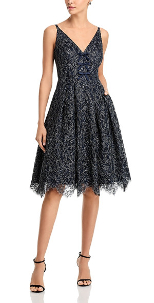 Eliza J - Bow Trim Fit and Flare Dress