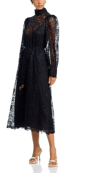 Farm Rio - Belted Lace Midi Dress