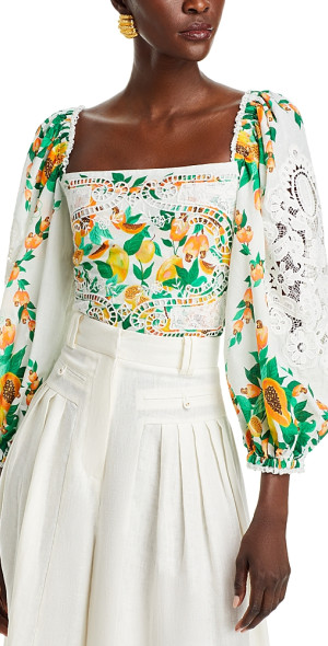 Farm Rio - Crochet Trim Blouse