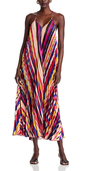 Farm Rio - Diagonal Stripes Midi Dress