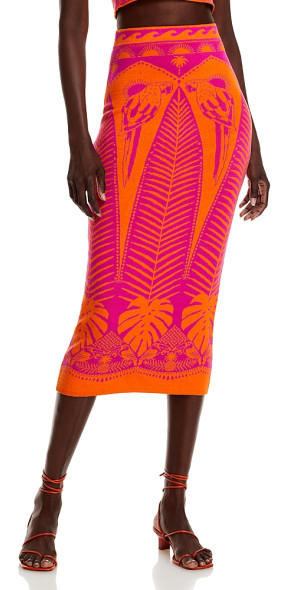 Farm Rio - Macaw Elegance Knit Midi Skirt