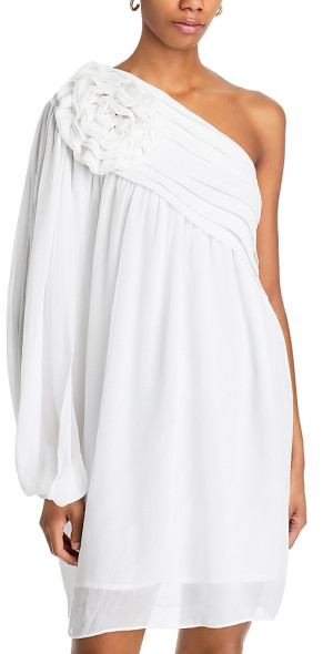 Farm Rio - Off White One Shoulder Mini Dress