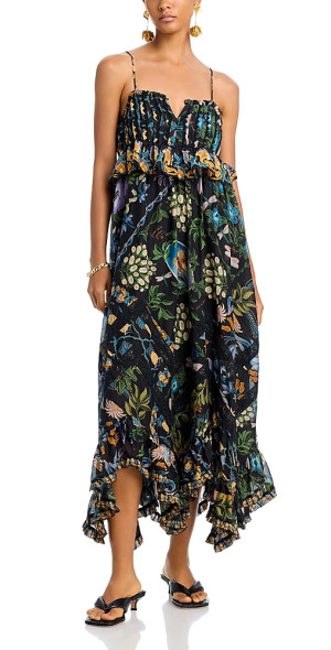 Farm Rio - Winter Garden Pleated Dress