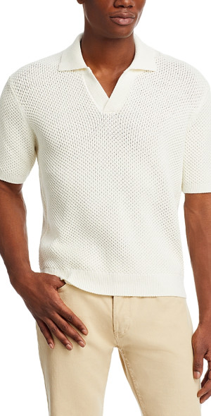 Frame - Open Weave Polo Sweater