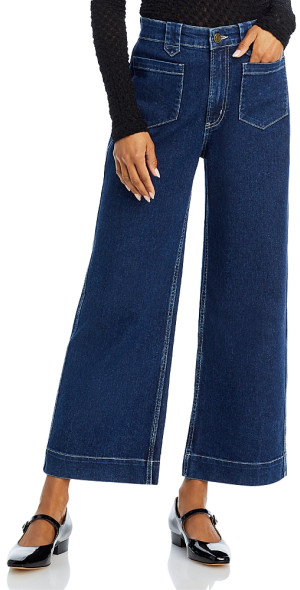 Frame - Utility Relaxed Wide Leg Jeans in Gabriel