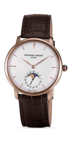 Frederique Constant - Slim Line Moonphase Rose Gold Watch, 42mm