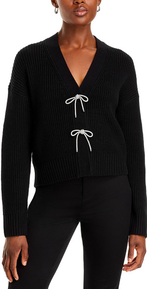 French Connection - Babysoft Sparkly Bow Embellished Cardigan