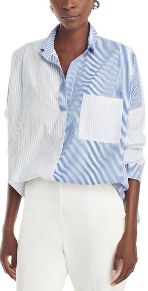 French Connection - Mixed Stripe Popover Shirt