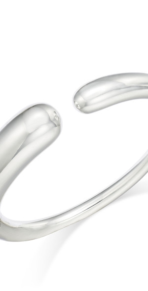 Georg Jensen - Sterling Silver Mercy Rounded Edge Cuff Bangle Bracelet