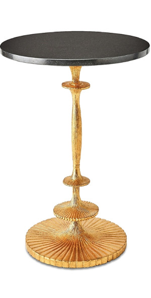 Global Views - Fluted Gold Leaf Side Table