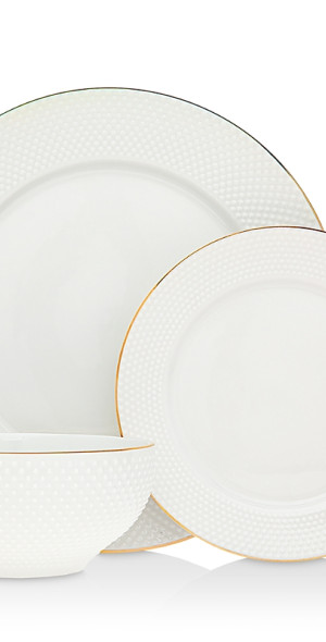 Godinger - Pique 18-Piece Dinnerware Set