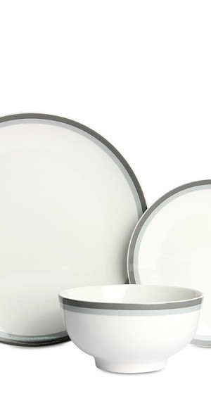Godinger - Sheer Gray 12 Piece Dinnerware Set