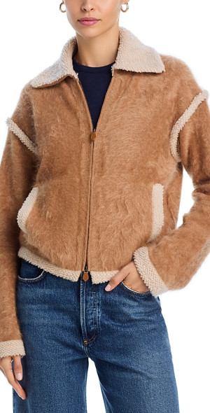 Guest In Residence - Guest in Residence Grizzly Knit Bomber Jacket